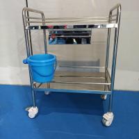 China Hospital Medical Trolley Cart 430 Stainless Steel Nursing Treatment for sale