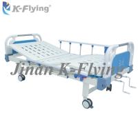 China Movable ABS Bedhead Manual Hospital Nursing Bed 2 Cranks Foldable for sale