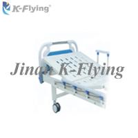 China Movable ABS Bedhead Manual Hospital Nursing Bed 2 Cranks Foldable for sale