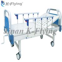 China Cold Rolled Steel Portable 1 Crank Hospital Bed Manual Folding for sale