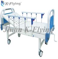 China Cold Rolled Steel Portable 1 Crank Hospital Bed Manual Folding for sale