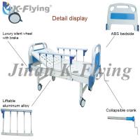 China Cold Rolled Steel Portable 1 Crank Hospital Bed Manual Folding for sale