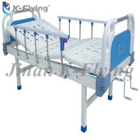 China Folding Steel 2 Crank Manual Hospital Bed Patient Without Wheels for sale