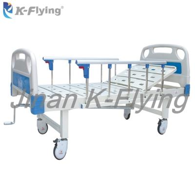 China ABS Steel 1 Crank Movable Patient Care Hospital Manual Nursing Bed for sale