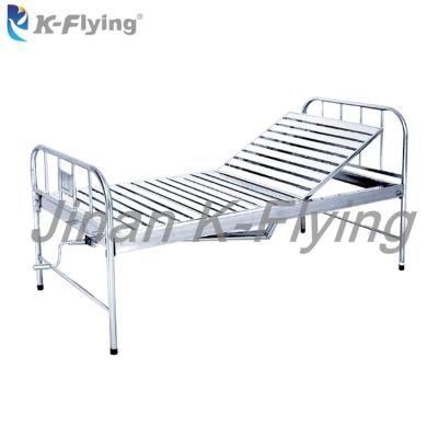 China Metal Stainless Steel Single Crank Folding Manual Medical Bed for Hospital for sale