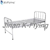 China Anti Rust Stainless Steel Stable Flat Hospital Nursing Bed for sale