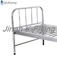 China Anti Rust Stainless Steel Stable Flat Hospital Nursing Bed for sale