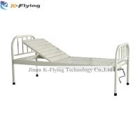 China Stainless Steel Headboard 1 Crank Cold Rolled Steel Hospital Nursing Bed for sale