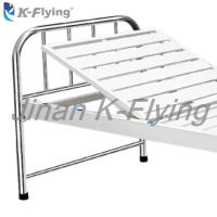 China Metal Steel 2 Cranks Foldable Manual Hospital Patient Bed for sale