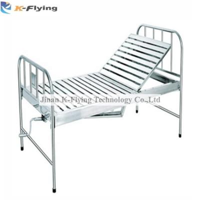 China Stainless Steel 201 304 One Function Single Shake Manual Nursing Bed for sale