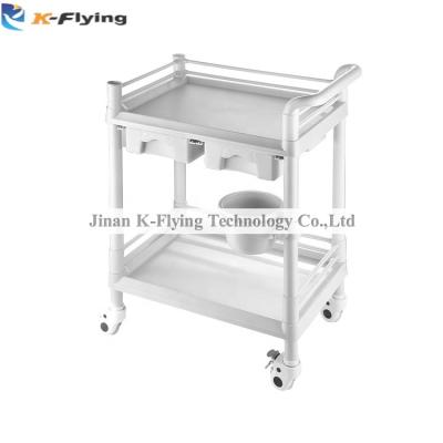 China Treatment nursing Trolley Cart Abs Plastic Hospital Medical trolley for sale