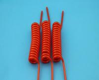 China Flame Retardant 6 Core 22AWG Spiral Power Cable Bright Orange for sale