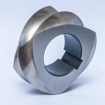China Triple Flight Extruder Screw Element Single Spline Shaft for Plastics Rubber Compounding for sale