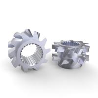 China Twin Screw Extruder Toothed Mixing Element  Reverse Blades For Industrial Mixing for sale