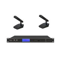 China Microphone Digital Discussion System Dual Channels IR SYNC Configuration for sale