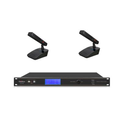 China Microphone Digital Discussion System Dual Channels IR SYNC Configuration for sale