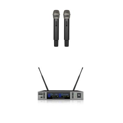 China Wireless Dynamic UHF Microphone System High Fidelity Sound Head Prevent Screaming for sale