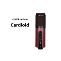 China 47.5mm Handheld Condenser Microphone With Sound Card 2.5M USB Cable for sale