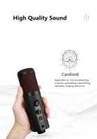 China 47.5mm Handheld Condenser Microphone With Sound Card 2.5M USB Cable for sale