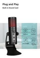 China CE ROHS USB Recording Microphone With Earphone For Broadcasting for sale