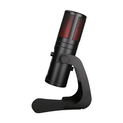 China Black USB2.0 Desktop Condenser Microphone With Gain Control for sale