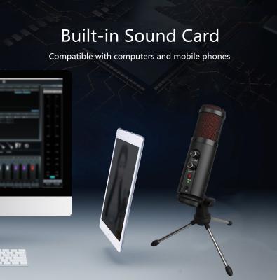 China FCC Black USB Recording Microphone Cardioid Dynamic Vocal Microphone for sale