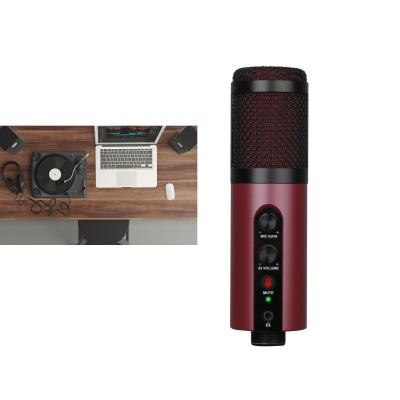 China 20Hz-20KHz Handheld Condenser Microphone With Sound Card 85dB SNR for sale