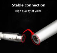 China Metal Mesh Cover 48v Cardioid Dynamic Vocal Microphone 23.5mm*180mm for sale