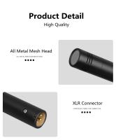 China Hard Metal Mesh Studio Condenser Microphone For Live Speech 201g Portable for sale