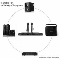 China PLL Synthesized Dual Channel Wireless Mic 105dB SNR Studio Wireless Microphone for sale