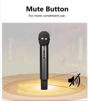 China OEM Handheld Dual Channel UHF Wireless Microphone 30MHz BandWidth Multi Function Clear Voice Customize for sale