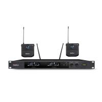 China UHF Dual Channel Wireless Microphone ACT Auto Scan Infrared Frequency Teaching for sale