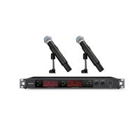 China OEM 0DM Dual Channel Wireless Mic system Built In Spectrum Analyzer for sale