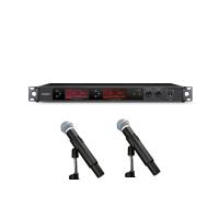 China Pilot Tone Squelch UHF Wireless Microphone 120MHz Bandwide With OLED Display for sale