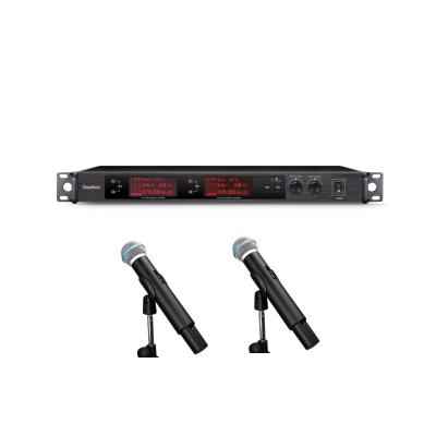 China Pilot Tone Squelch UHF Wireless Microphone 120MHz Bandwide With OLED Display for sale