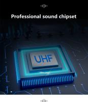 China Pilot Tone Squelch UHF Wireless Microphone 120MHz Bandwide With OLED Display for sale