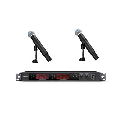 China 80 Simultaneous Channels UHF Wireless Microphone With XLR And 6.3mm Jack for sale
