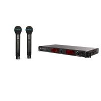 China 50/60Hz UHF Wireless Handheld Microphone Phase Lock Loop Frequency Control for sale