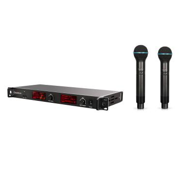 China GESTTON Wireless Microphone UHF Metal Dynamic Handheld Karaoke Mic With Reverb for sale