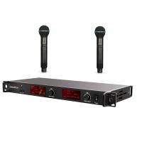 China High Quality Handheld Wireless Microphone 2 Channel UHF Professional Karaoke for sale