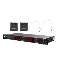 China OLED Display Screen UHF Cordless Microphone With 32 Preset Channel for sale