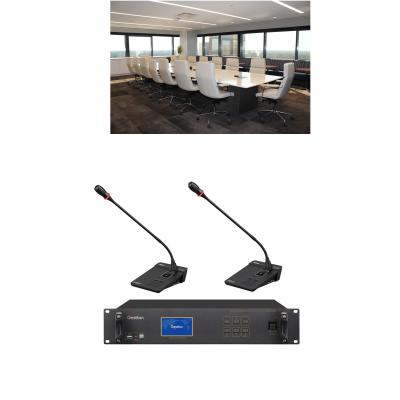 China Cardioid Directional XLR Gooseneck Microphone Wireless Conferencing System 30MHz Bandwidth for sale