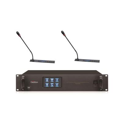 China 110 Units XLR Gooseneck Microphone Wired Conference System With Speaker for sale