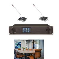 China 110 Units XLR Gooseneck Microphone Wired Conference System With Speaker for sale
