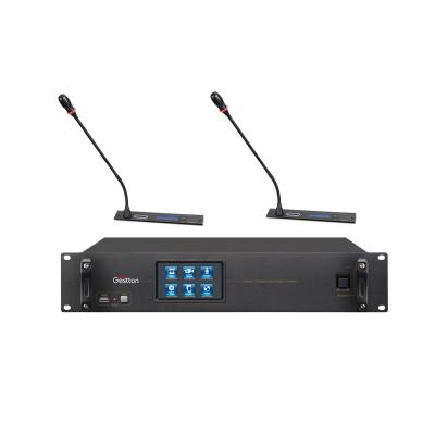 China 19 Inch Receiver Gooseneck Conference Microphone System With 2.1 Meter 8P Cable for sale