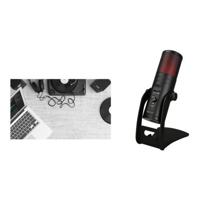 China 98db SNR USB 2.0 Desktop Condenser Microphone With Gain Control Mute Button for sale