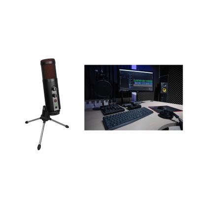 China Quick Mute Shock Mount Condenser Mic With RGB Indicator for sale