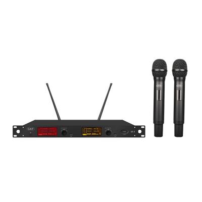 China OEM ODM Dual Channel Wireless Microphone , PPL Synthesized 90M Lapel Mic System for sale
