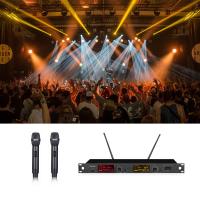 China 90M Dual Channel UHF Wireless Lapel Microphone PPL Synthesized for sale