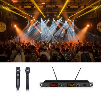 China 90M Dual Channel UHF Wireless Lapel Microphone PPL Synthesized for sale
